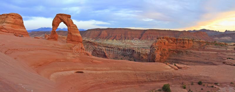 Delicate Arch Panorama stock photo. Image of panorama - 26109482