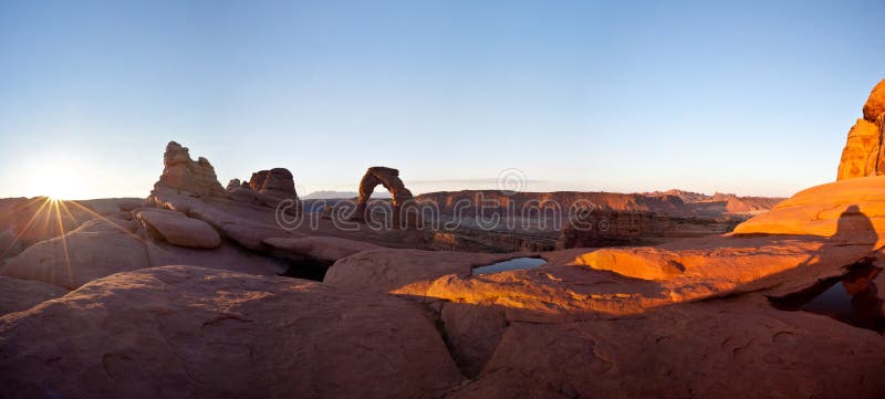 Delicate Arch Panorama stock photo. Image of desert, rise - 29252848