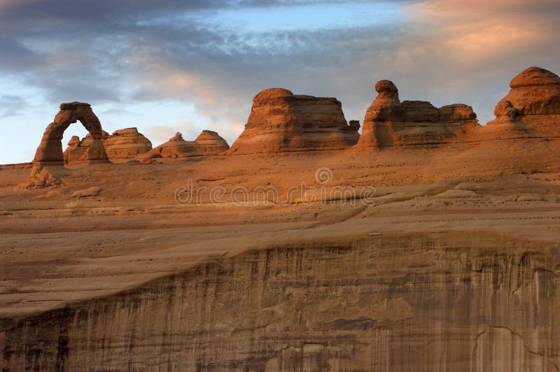 Delicate Arch Sunset stock image. Image of utah, national - 10272255