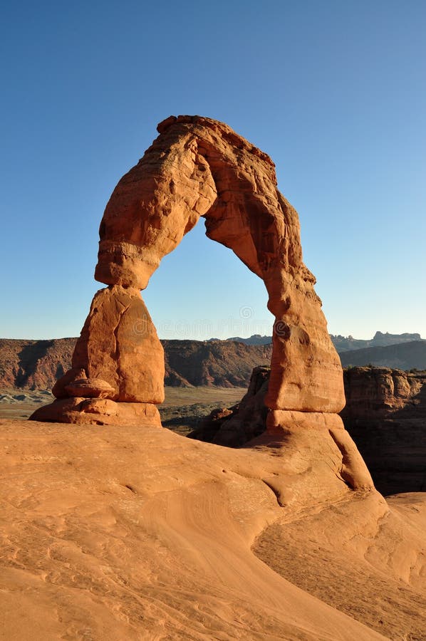 Delicate Arch Panorama stock photo. Image of climbing - 1647924