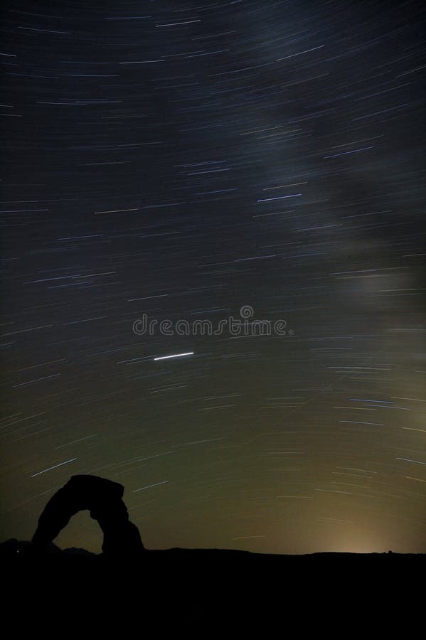 Delicate Arch in Arches National Park at Sunset. Stock Image - Image of ...