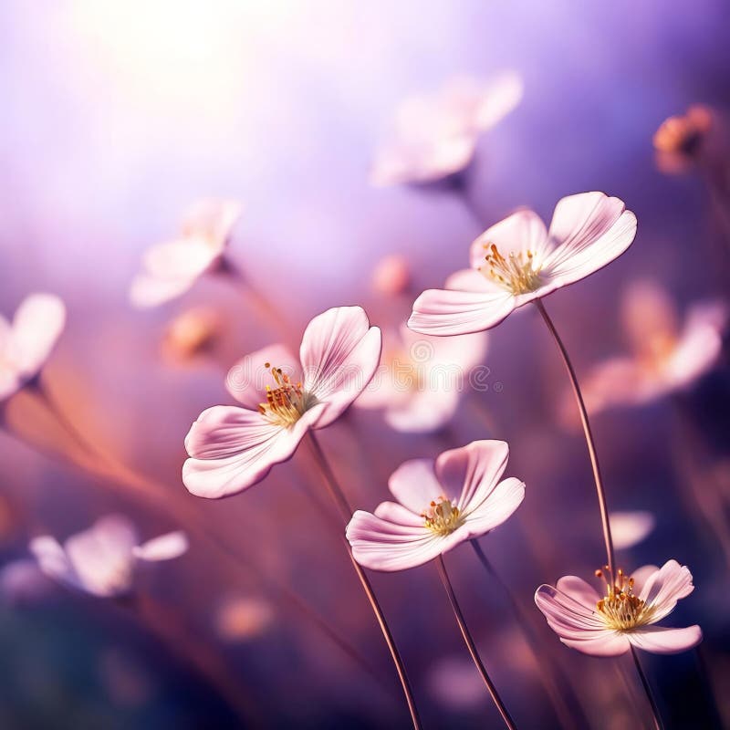 Delicate Background for a Postcard with Beautiful Flowers. Stock ...