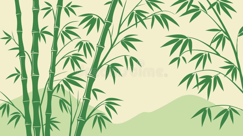 Delicate Bamboo Leaves Pattern, Natural Tranquility, Vector Design ...