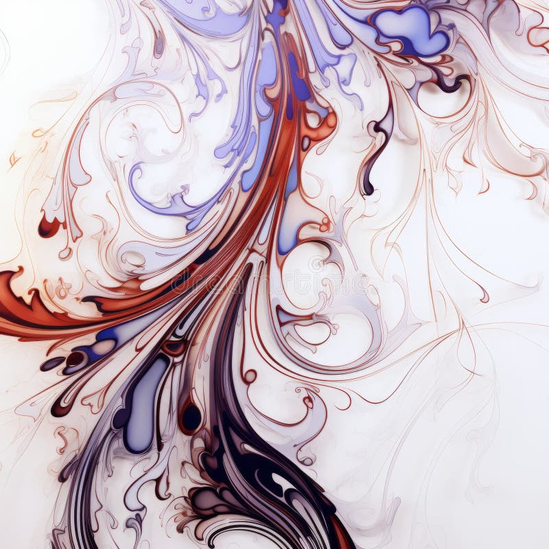 Delicate Baroque Swirls: a Meditative Abstractionism Design Stock ...