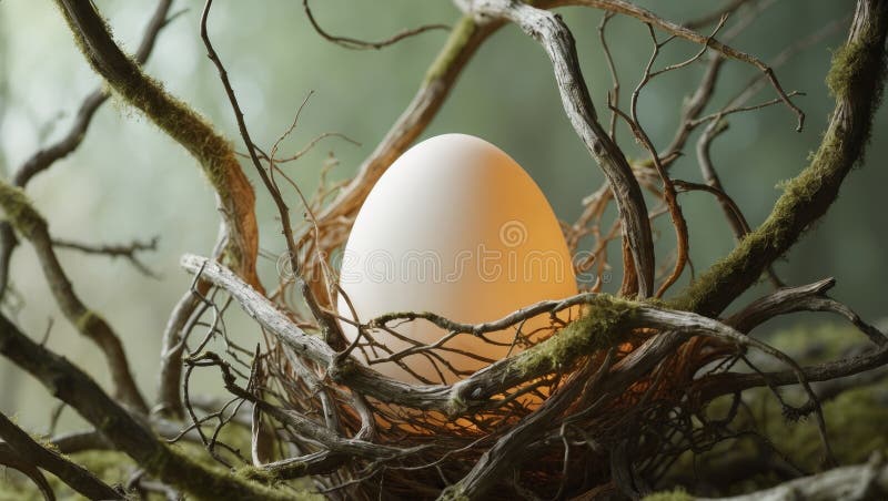 This is a Delicate and Beautiful Egg Gently Nestled within the ...
