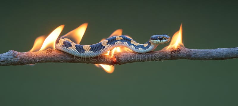 Delicate Beauty on Fire Colorful, Patterned Snake Scales Catch ...