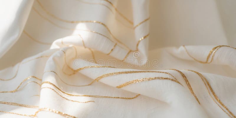 Delicate Beige Fabric Texture with Golden Shimmer. Stock Photo - Image ...