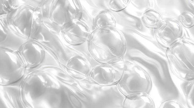 Abstract View of Clear Spheres and Subtle Waves of Textured Translucent ...