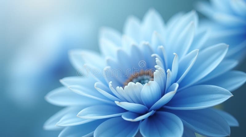 Delicate Blue Flower, Soft and Serene Stock Illustration - Illustration ...