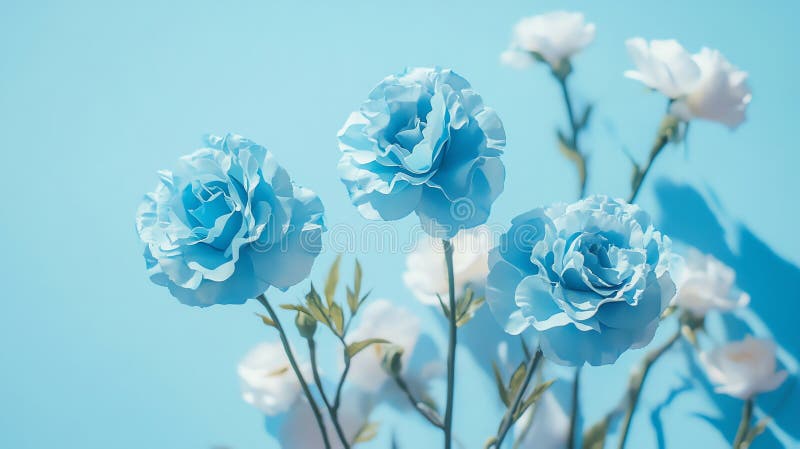 Delicate Blue Flowers in Soft Pastel Colors Stock Image - Image of ...