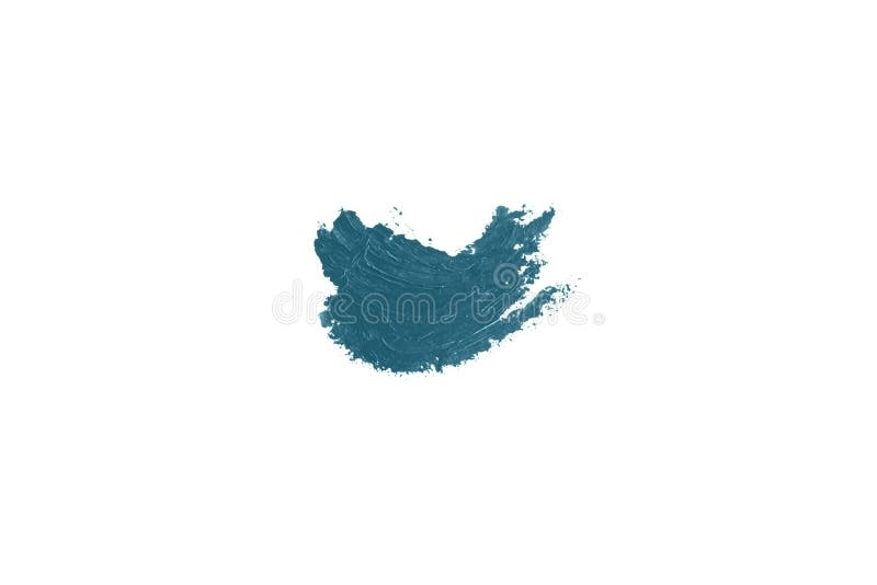 Delicate Blue Textured Paint Stroke Isolated on White Stock Photo ...