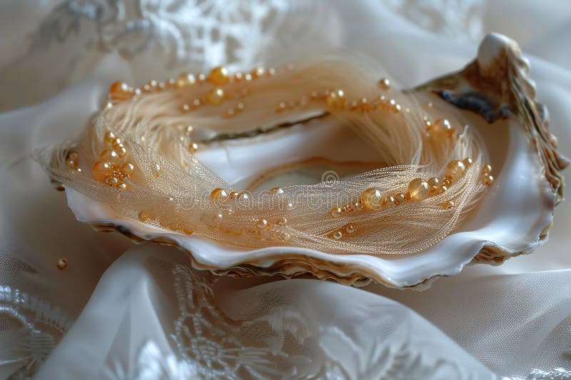 A Delicate Bracelet Made of Thin Golden Threads, with Three Small ...