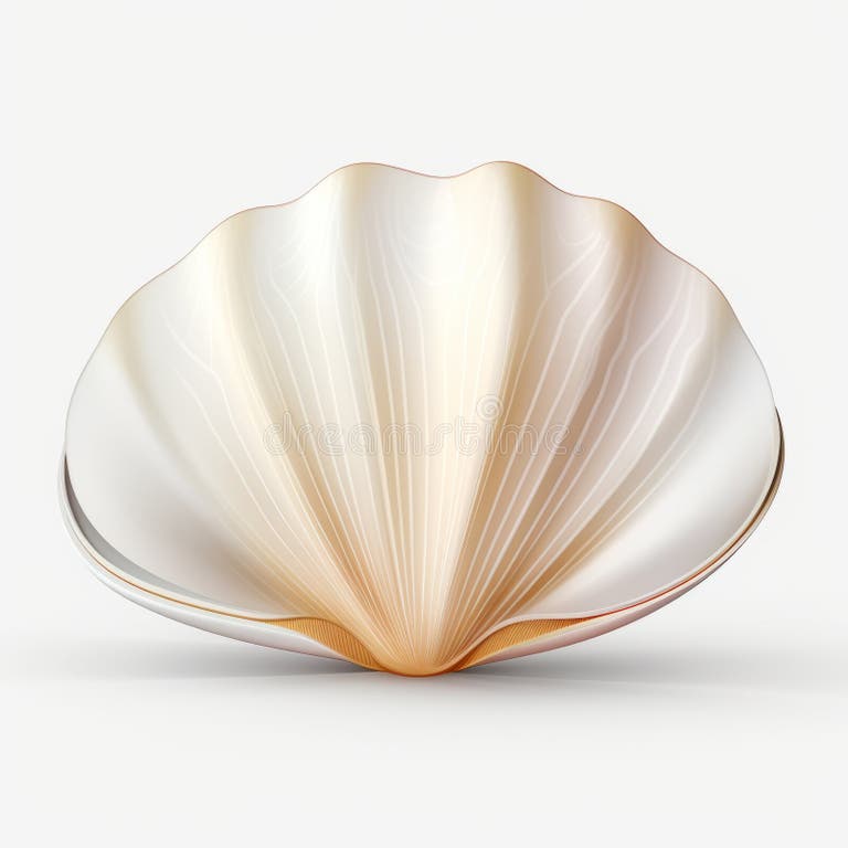 Delicate Brushwork: 3d Rounded Shell in Hyper-realistic Water Stock ...