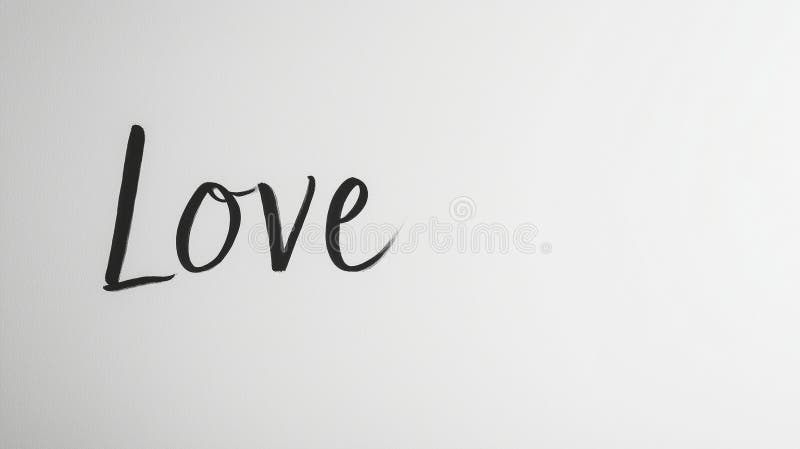 Delicate Calligraphy Spelling Love in Refined Script, Expressing ...