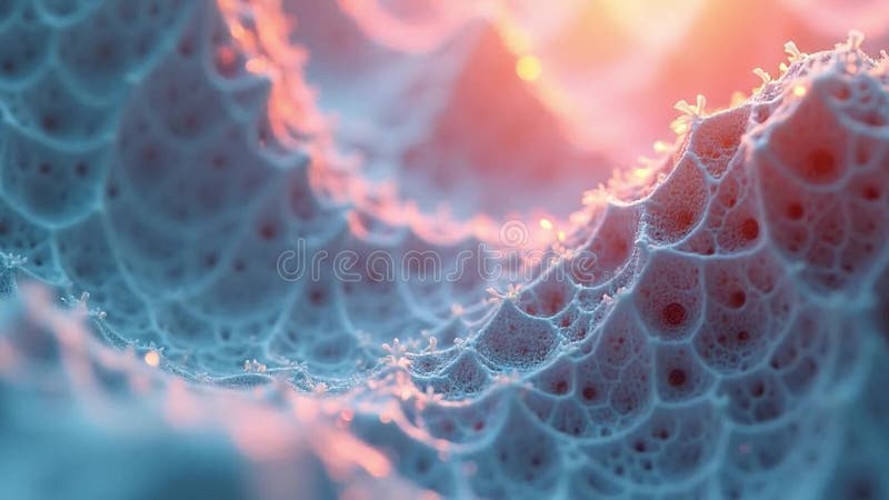 Delicate Cellular Structure with Ethereal Light and Organic Flow ...