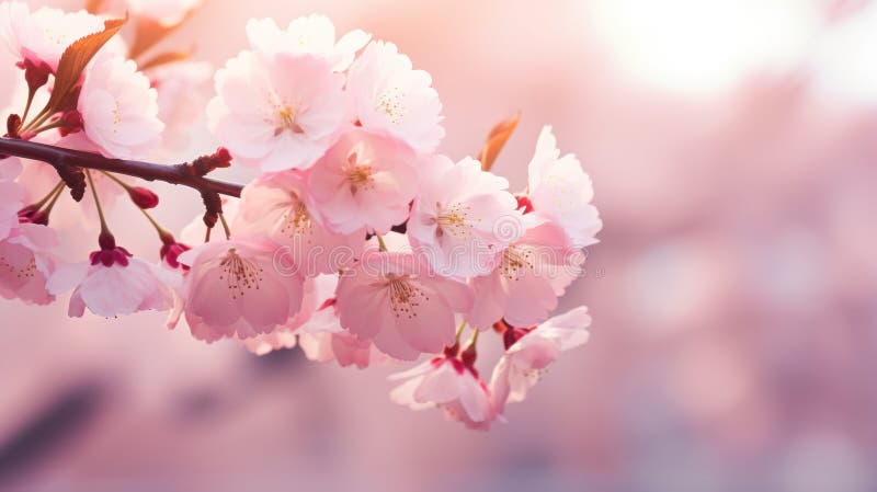 Delicate Cherry Blossom Tree, Capturing the Beauty and Elegance of Spring Stock Photo - Image of ...