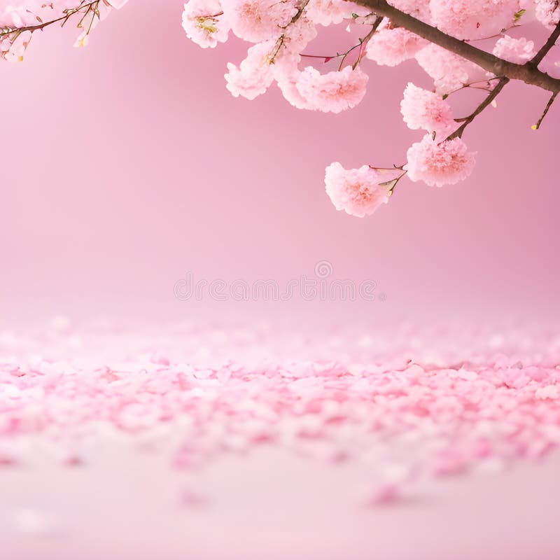 Delicate Cherry Blossoms Falling Off from the Branches, Flower Petals ...