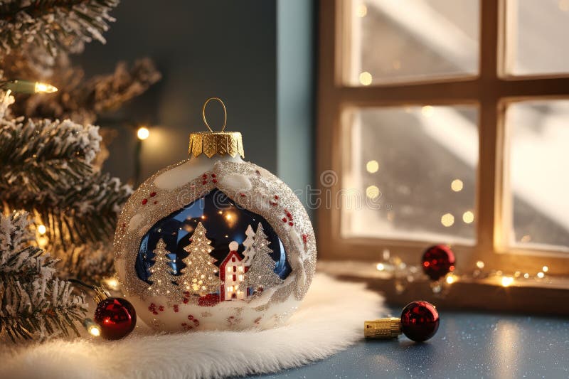 A Delicate Christmas Ornament Reveals a Whimsical Snow Scene, Complete ...
