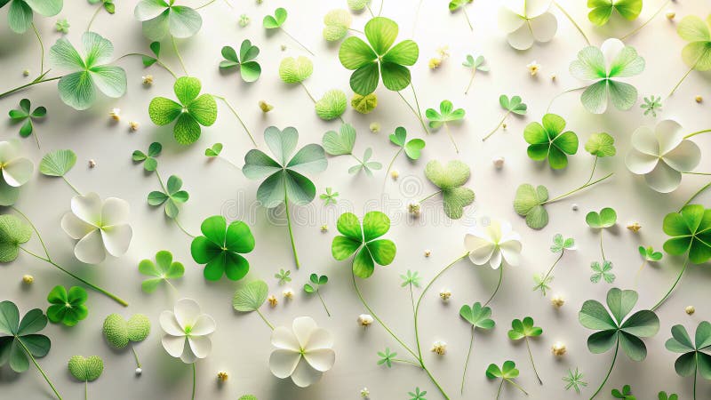 Delicate Clover Patterns an Aerial Perspective of Intricate Leaf ...