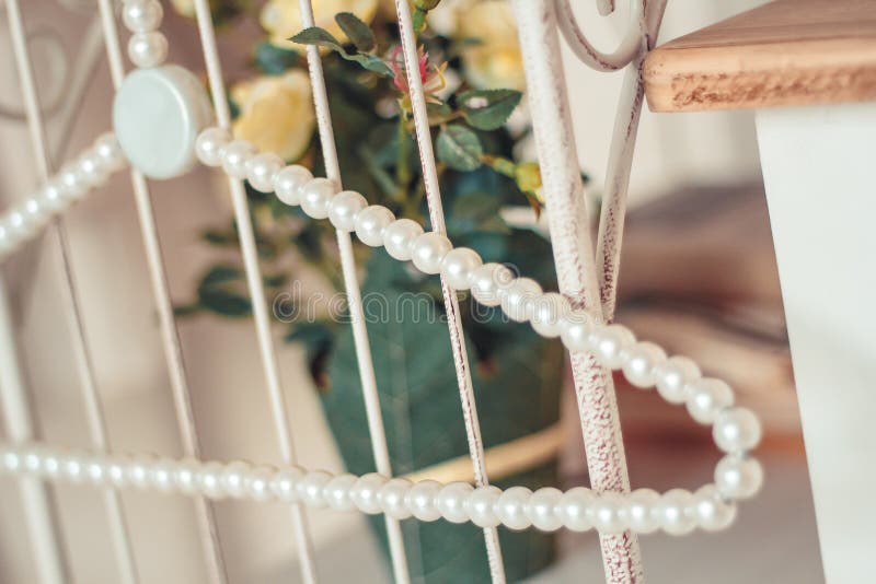Delicate Composition of Clothes Hanger Hanging on the Cage Stock Photo ...