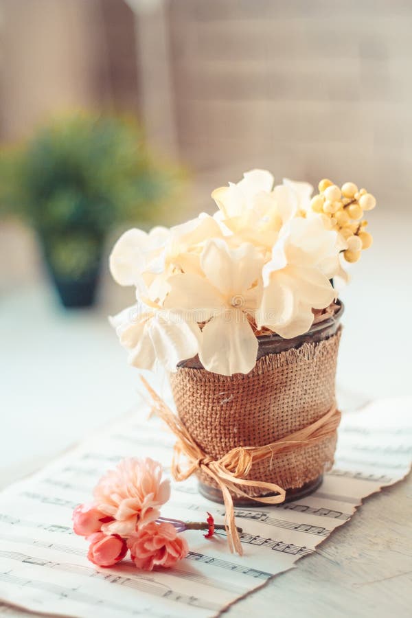 Delicate Composition with Flowers in a Vase Stock Image - Image of ...