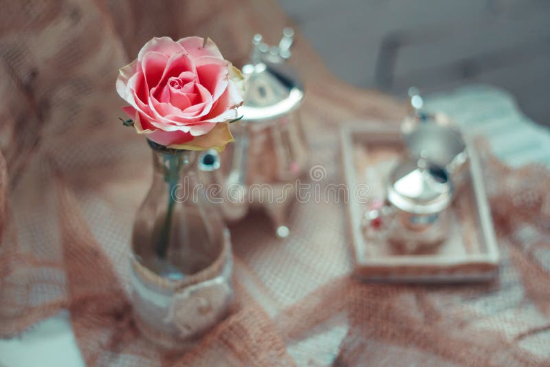 Delicate Composition with Flowers in a Vase Stock Image - Image of ...