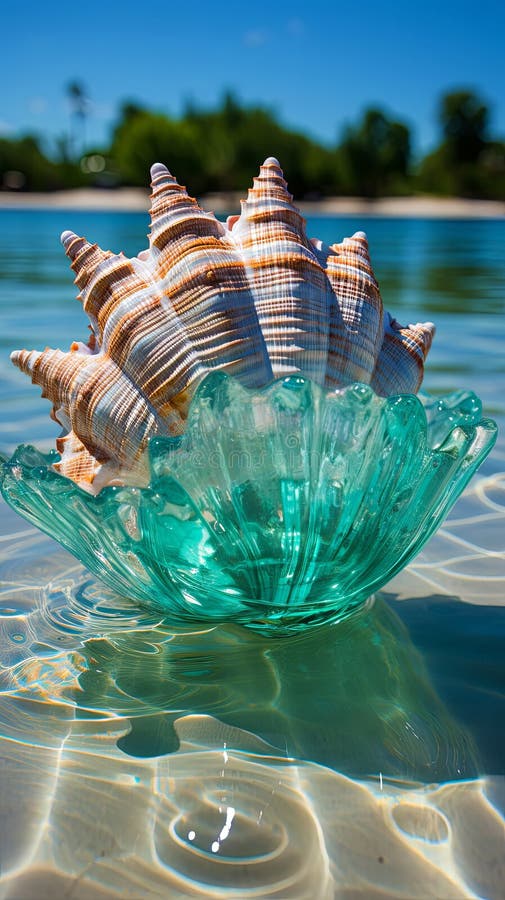 The Delicate Curves and Lines of a Seashell Washed Ashore, Its Polished ...