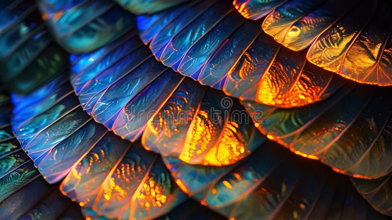 The Delicate Curves of a Phosphorescent Fish Scale Catch the Light in a ...