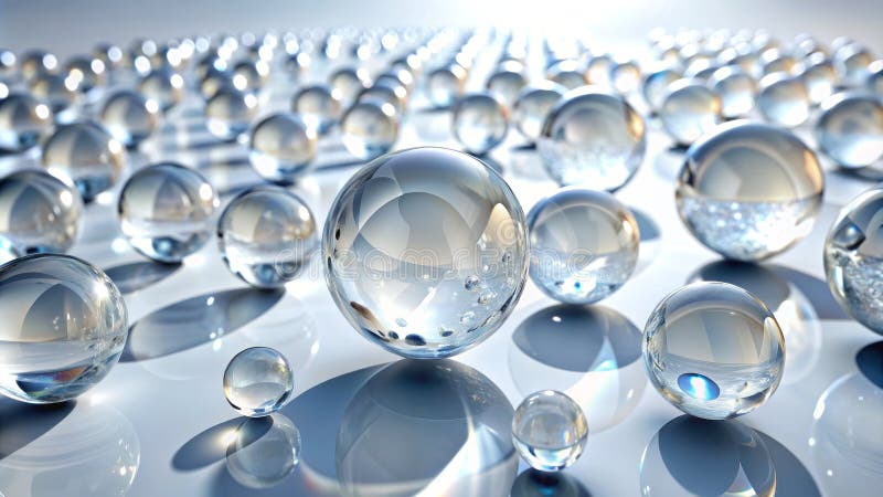 Delicate Cut Glass Orbs Exquisite Facets and Realistic Shadows on a ...