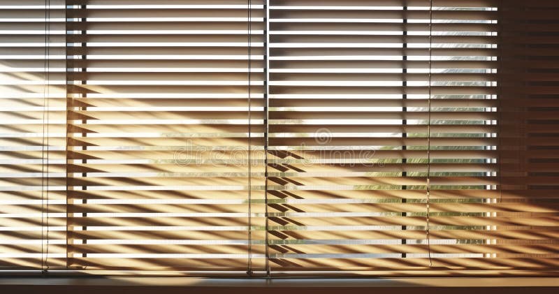 The Delicate Dance of Evening Sunshine through the Slats of Wooden ...