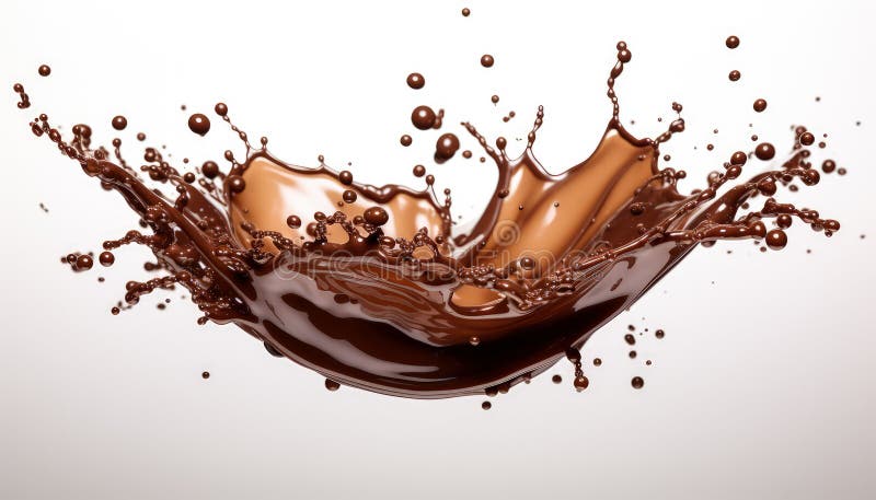 Delicate Dance the Graceful Movement of Chocolate Drop Splashes Taste ...