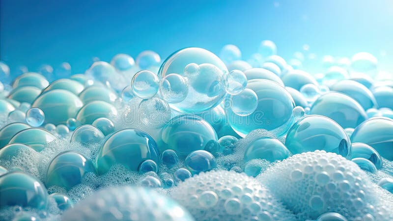 A Delicate Dance of Light Blue TiltShift Bubbles Abstract Photography ...