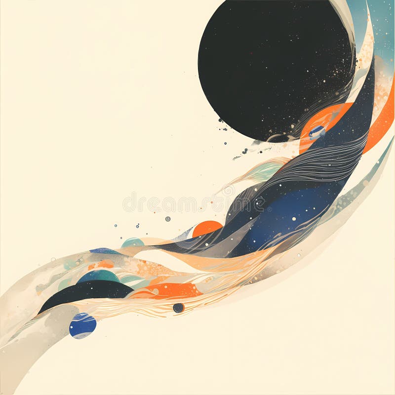 Delicate Dance of Paper and Light Stock Illustration - Illustration of ...