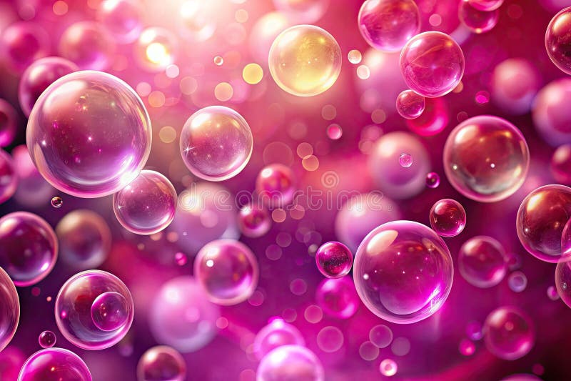 A Delicate Dance of Pink Bubbles an Abstract Background Design for ...