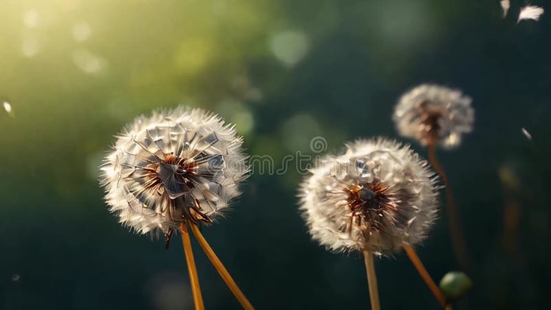 The Delicate Dandelion Seeds, Like Tiny Parachutes Stock Video - Video ...