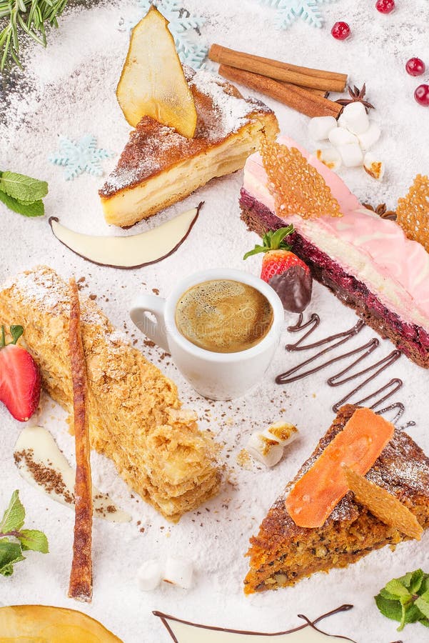 Delicate Desserts. Assorted Assorted Sweet Cakes. Restaurant Service ...