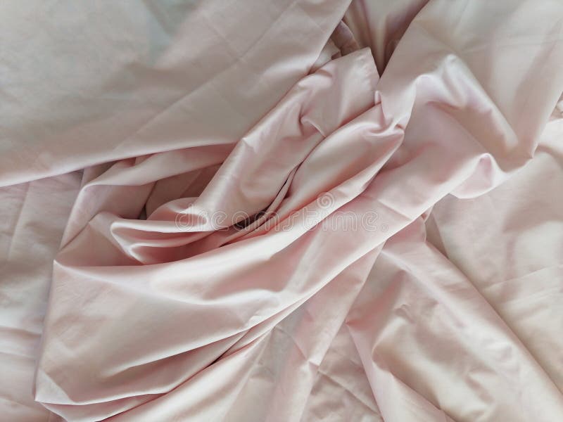 Delicate Details and Close-Up of Crumpled Light Pink Silk Stock Image ...