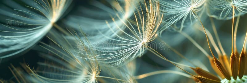 Delicate Details of Dandelion Seeds Up Close, Highlighting Their ...