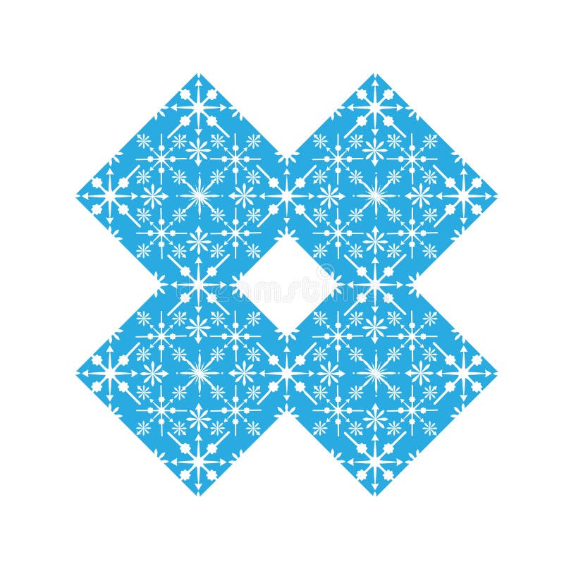 Delicate Digital Blue Snowflake Design Stock Illustration ...