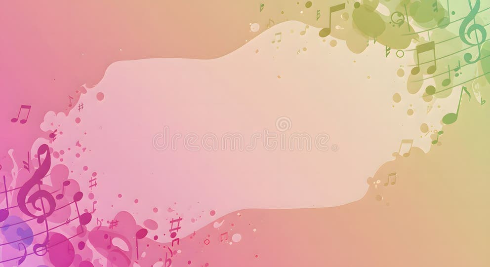 Soft Gradient Musical Background with Blank Space for Text Stock ...