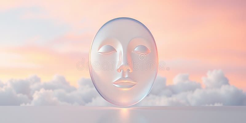 A Delicate Digital Portrait Subtle Glow Sky Reflection and Rainbow Hues ...