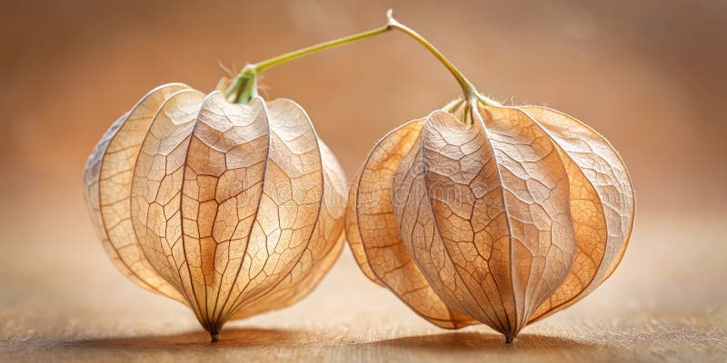 Delicate Dried Husks in Soft Light, a Botanical Still Life. Generative ...