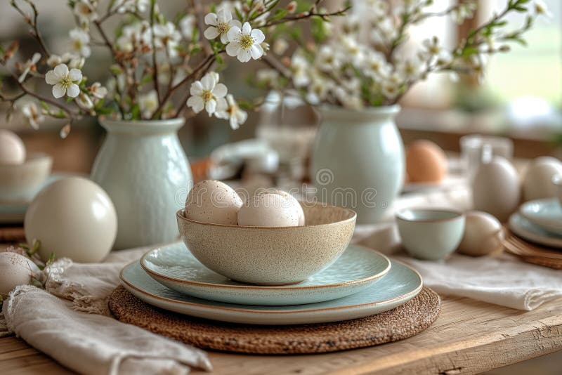 A Symphony of Spring, Delicate Easter Eggs Nestled among Artisanal ...