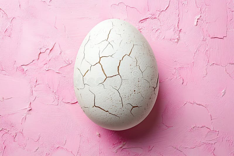 From a Delicate Egg Shell on a Soft Pink Background, New Beginnings ...