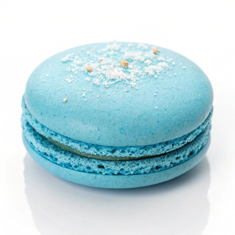 Elegant Blue Macaron Isolated on White Stock Illustration ...