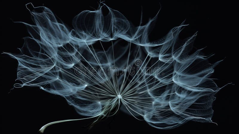 The Delicate, Ephemeral Structure of a Dandelion Seed Head Stock Image ...