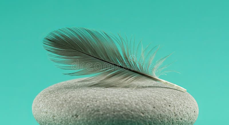 Feather Resting Smooth Stone Stock Photos - Free & Royalty-Free Stock ...