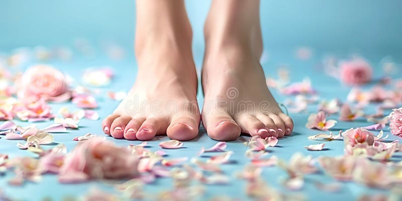 Delicate female feet stock illustration. Illustration of foot - 333348304