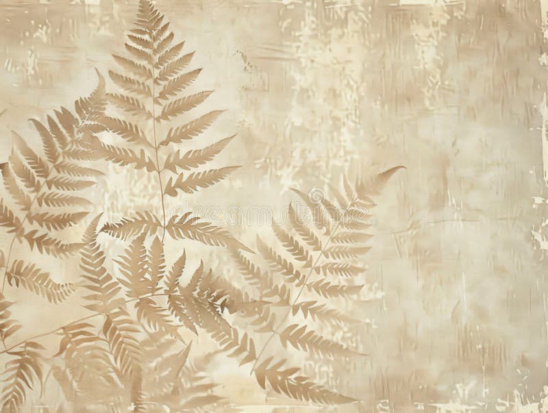 Delicate Fern Leaves in a Monochromatic Artistic Background Stock Photo ...
