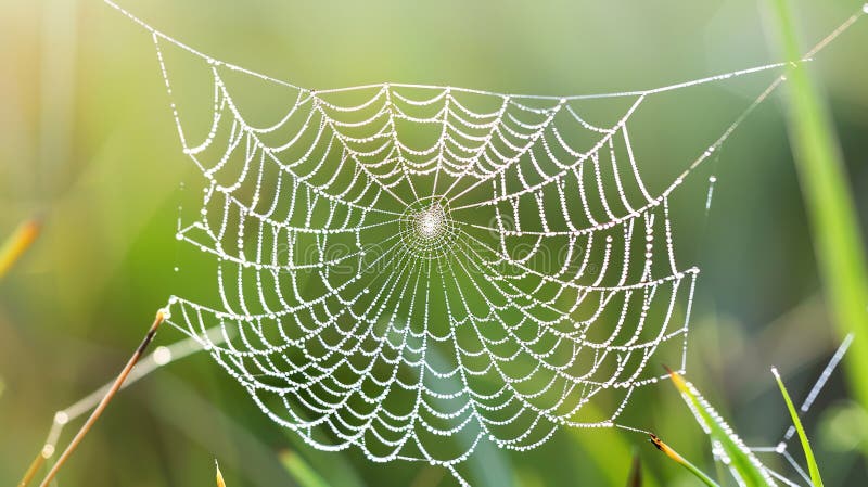 The Delicate Filaments of a Spiders Web Stretch Across the Frame Like ...